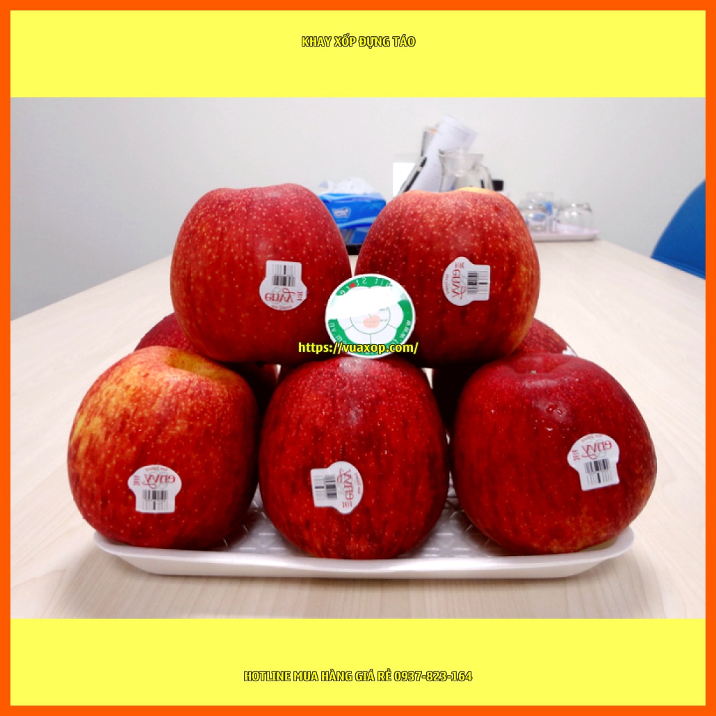 Khay xốp đựng táo