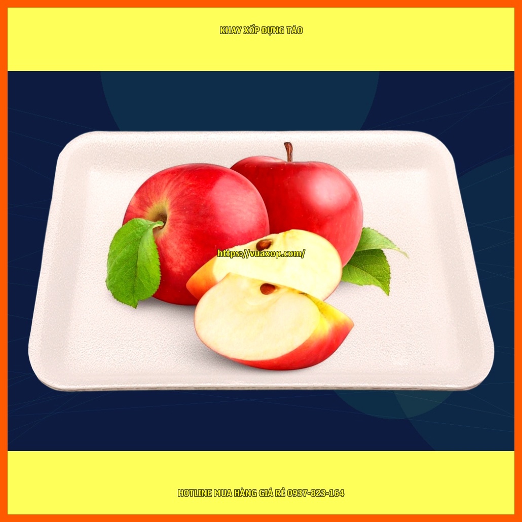 Khay xốp đựng táo