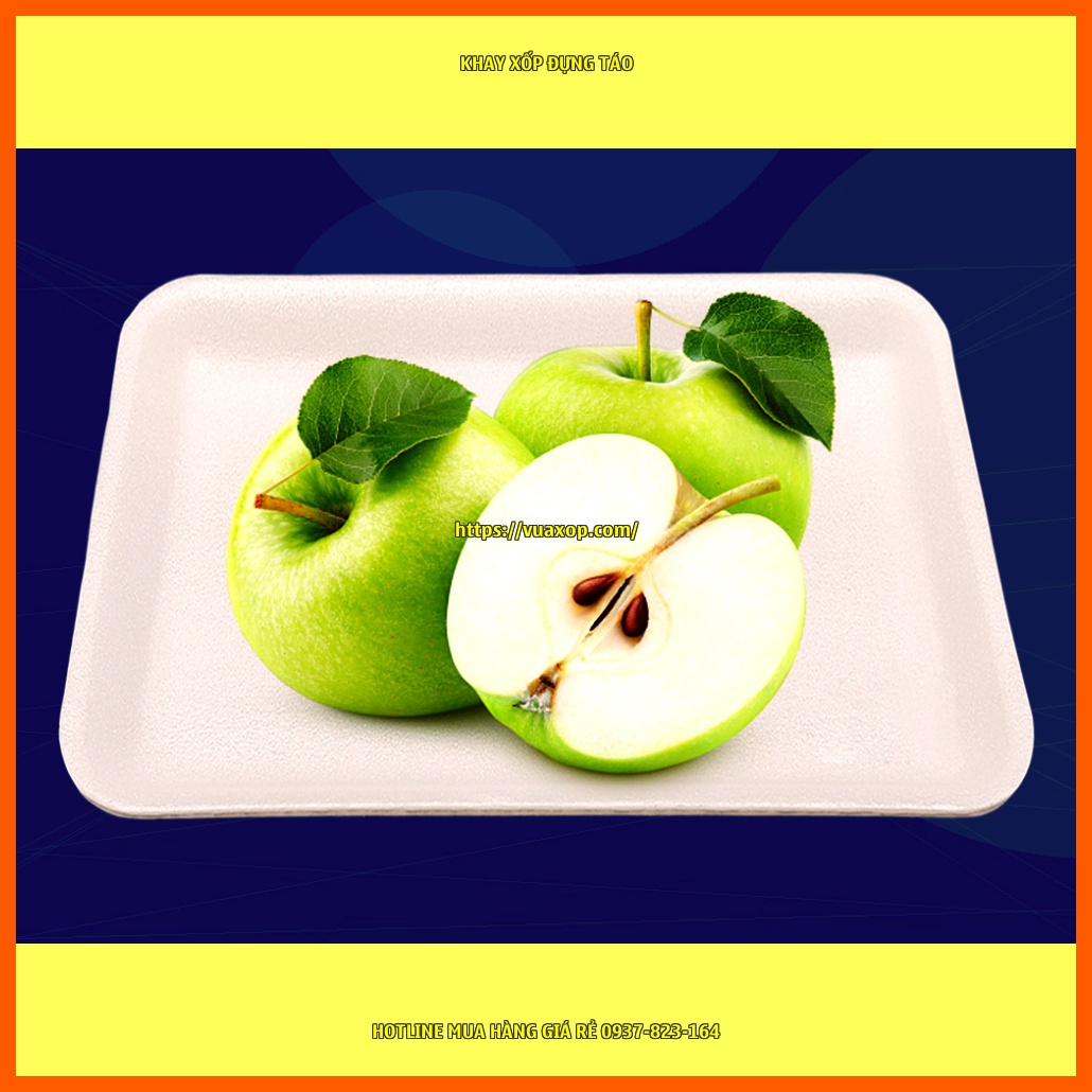 Khay xốp đựng táo