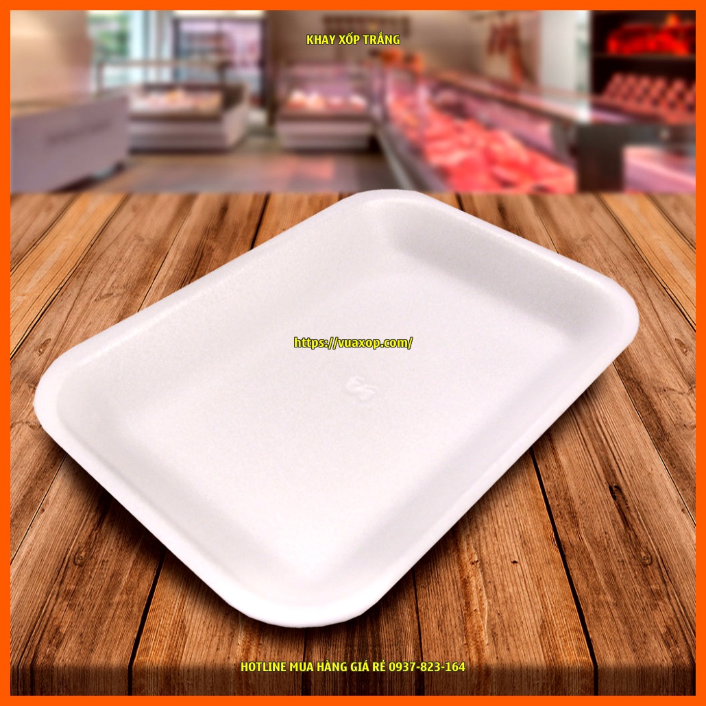 Khay xốp trắng
